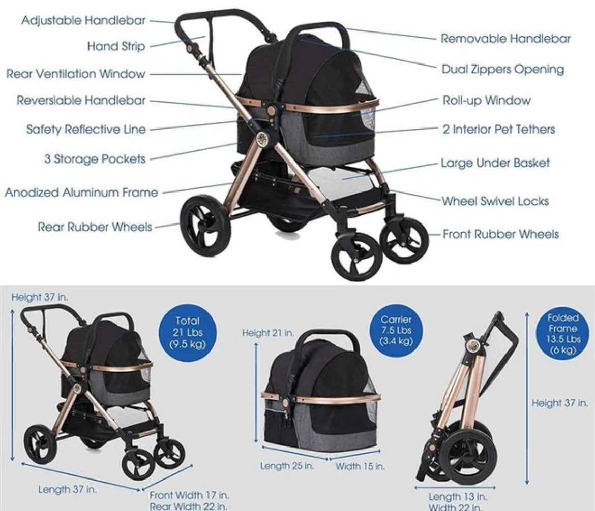 Pet Pram - Pet Stroller – Premium Paws