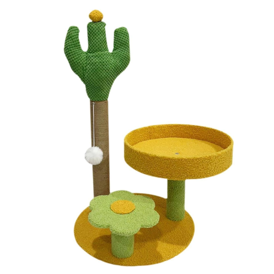 Bloom & Cactus Multi-Level Cat Tree – Premium Paws